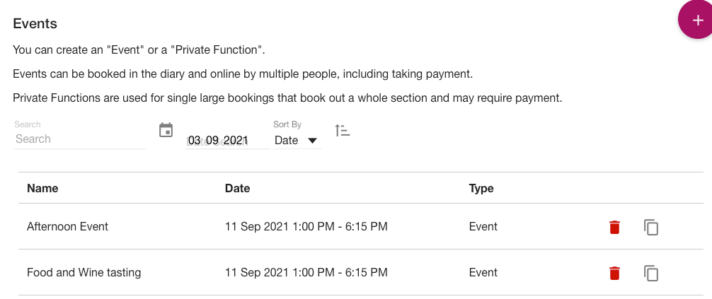 Overlapping Services and Events