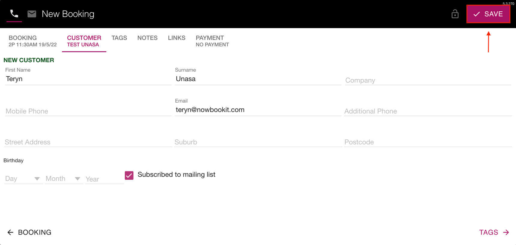 Lightspeed Kounta POS - Bookings