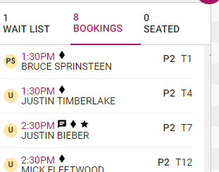 Waitlist in Diary and Floorplan