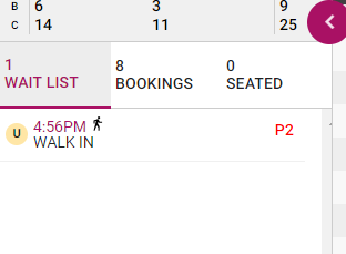 Waitlist in Diary and Floorplan
