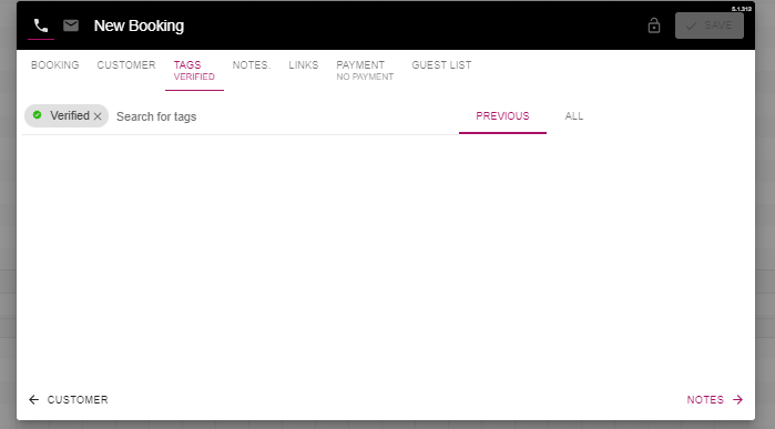 Verification Pop-up and Tags