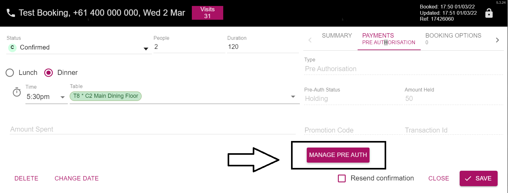How to Charge a Pre-Authorisation