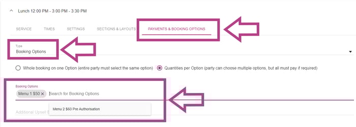 How to create Booking Options